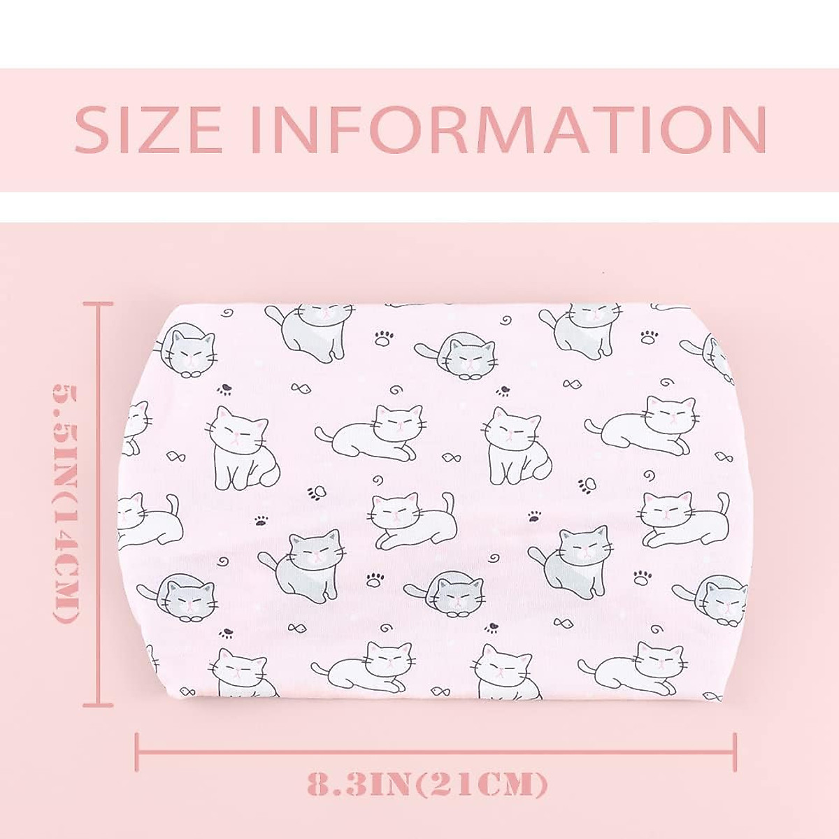 Bohend Girls Headbands Wide Knotted Hair Bands 3Pcs Non Slip Elastic Cute Head Bands Workout Yoga Sweatband Hair Accessories for Girls and Kids (J)