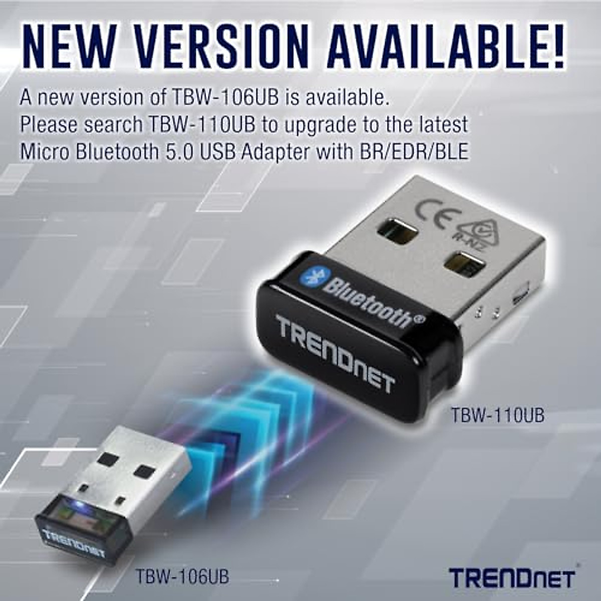 TRENDnet Low Energy Micro Bluetooth 4.0 Class I USB 2.0 with Distance up to 100Meters/328 Feet. Compatible with Win 8.1/8/7/Vista/XP Classic Bluetooth, and Stereo Headset, TBW-106UB