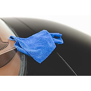 The Rag Company - Edgeless 365 Microfiber Towels (10-Pack) Premium 70/30 Blend, Professional Polishing, Wax Removal, Auto Detailing, 365gsm, 16in x 16n, Royal Blue