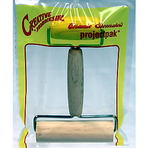 Creative Hobbies Hardwood Pony Roller - 2 in 1 Design Dual Roller Tool for Ceramic, Pottery Clay Working, Rhinestone Embroidery Diamond Painting, Craft Clay Roller, Wooden Roller