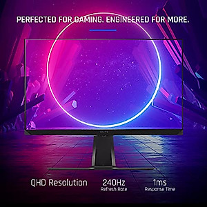 ViewSonic ELITE XG271QG 27 Inch 1440p 1ms 240Hz IPS Gaming Monitor with GSYNC, NVIDIA Reflex, DisplayHDR 400, RGB Lighting, and Advanced Ergonomics for Esports