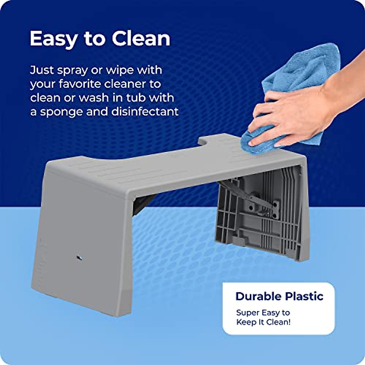 Squatty Potty Porta Traveler Foldable Toilet Stool for Travel, 7" Height, Gray