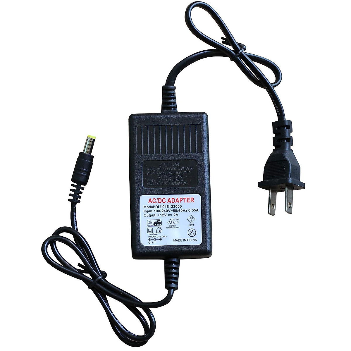 Vanxse Ac 100V-240V to Dc 12v 2000ma 2a CCTV Power Supply Adapter for Home Security Camera Surveillance System