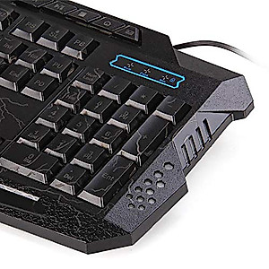 Ants-Store - LED 3 Color Backlight/Crackle M-200 Multimedia Ergonomic USB Gaming Keyboard