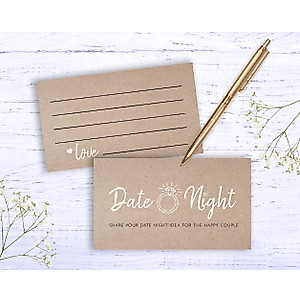 Your Main Event Prints Bridal Shower Games, Fun Activities, Kraft Minimalist Style (Date Night Game)