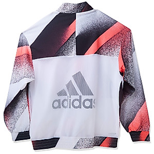 adidas womens Unleash Confidence Woven Track Top White/Pink/Black/Black Small