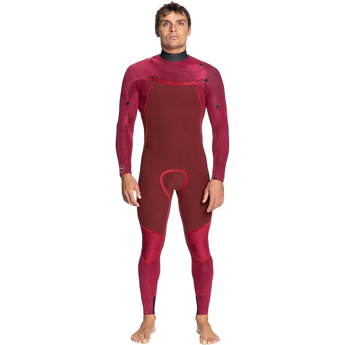 Quiksilver Mens 3/2 Sessions Chest Zip Wetsuit - Black | Medium