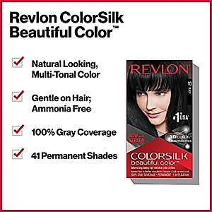 Revlon ColorSilk Beautiful Color Permanent Hair Color 45 Bright Auburn 1 EA - Buy Packs and SAVE (Pack of 6)