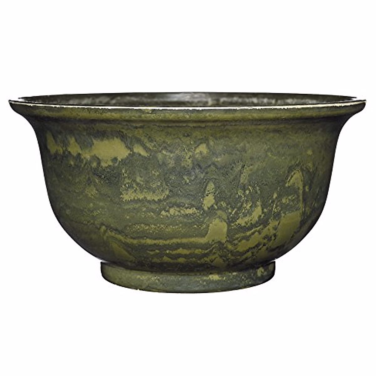 Classic Home and Garden "Venetian Deep Bowl 12.5" Planter, Green Granite (2/8060G/1)