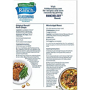 Hidden Valley Original Ranch Salad Dressing & Seasoning Mix, Gluten Free, Keto-Friendly - 4 Packets (Package May Vary)