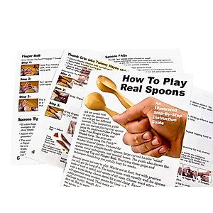 Pea Patch Boxwood Musical Spoons (Gumbo Style), Short - w/free instruction booklet