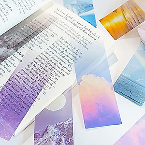 Transparent Bookmark, Landscape Theme Bookmark Lovely Bookmark for Students, Teenagers, Landscape Lovers, 5 Styles. (2)