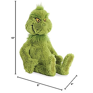 Aurora® Whimsical Dr. Seuss™ Grinch Stuffed Animal - Magical Storytelling - Officially Licensed - Green 16 Inches