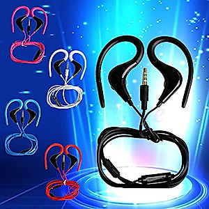 schicj133mm Sell Well Universal Sport Headphone, Running Jogging Earphone, Ergonomic Design HiFi Ultra-Lightweight Ear Hook Stereo Headphone with Mic for Cell Phone Blue