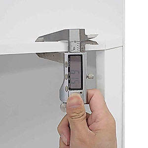 Yusong Bookshelf Corner Shelf Bookcase, Wooden 5-Tier Book Shelves Display Cabinet for Living Room,Bedroom,Bathroom, White