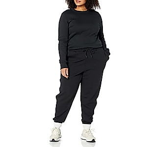 Amazon Essentials Women's Active Sweat Jogger (Available in Plus Size), Black, Medium