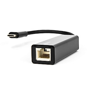 Rocstor Y10A174-B1 Premium USB-C to Gigabit Network Adapter - USB Type-C to Gigabit Ethernet 10/100/1000 Adapter – Compatible with Mac & PC – Plug & Play (No Drivers Needed) - USB 3.1, Black