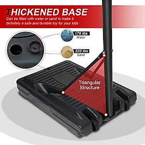 aukung Portable Basketball Hoop & Goal Basketball Stand Height Adjustable 6.2-8.5ft with 35.4Inch Transparent Backboard & Wheels for Youth Teenagers Outdoor Indoor Basketball Goal Game Play