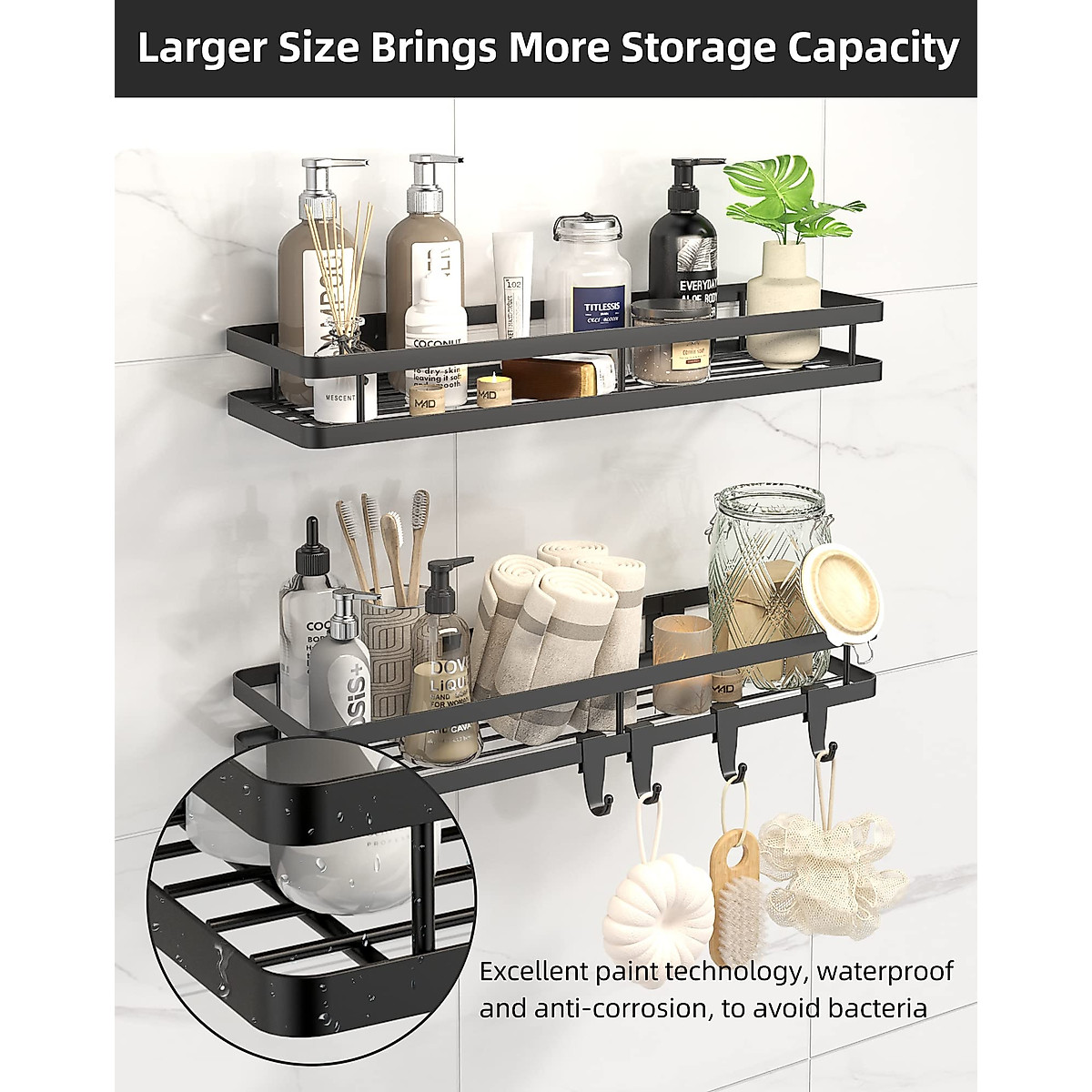 2Pack 15.7in Spice Rack Wall Mount and 2Pack Magnetic Paper Towel Holder