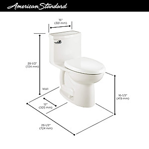 American Standard 2403813.02 Cadet 3 One-Piece Toilet, White