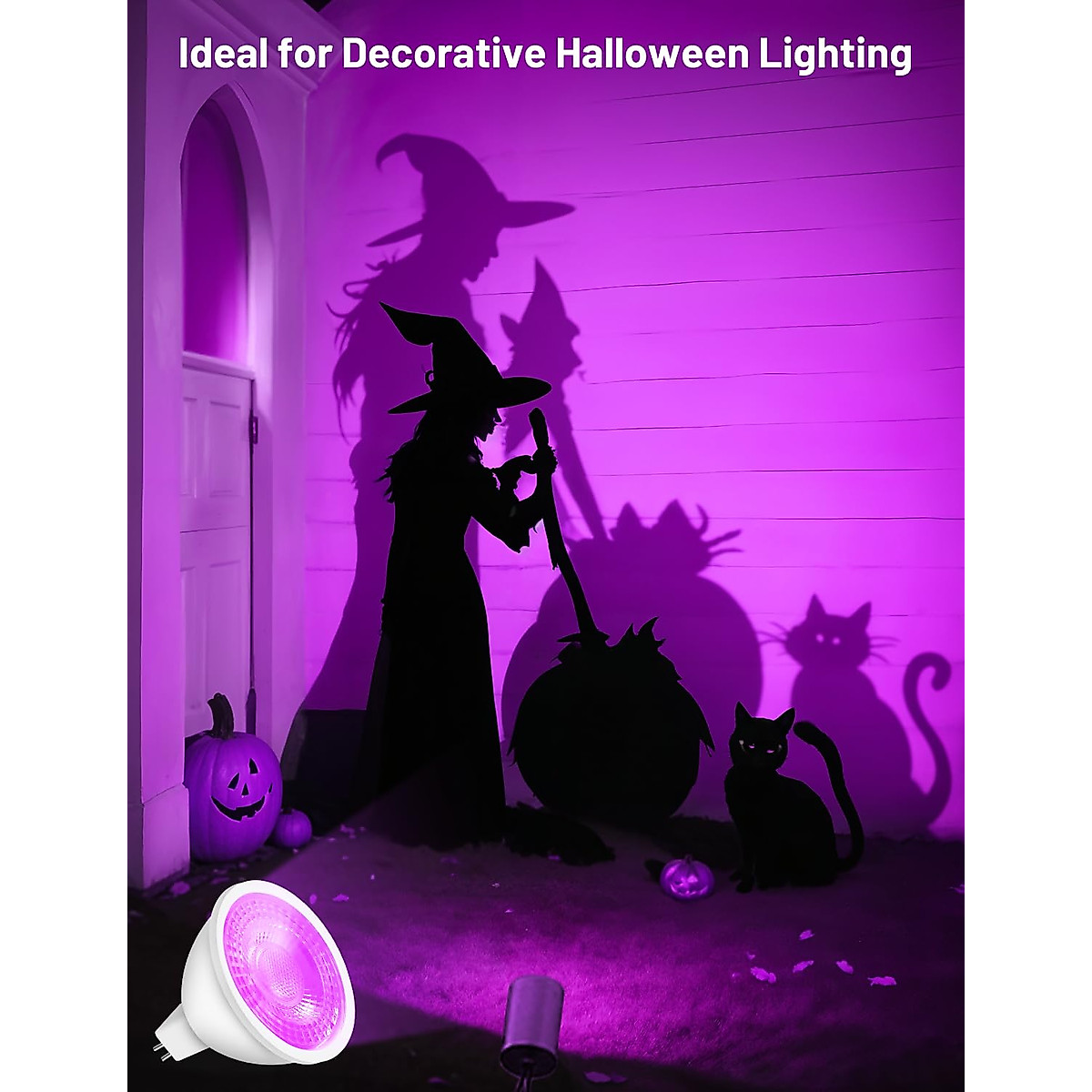 MCDYLUK LED MR16 Blue Light Bulb 4W, 20W 35W 50W Halogen Equivalent, 12V Low Voltage GU5.3 Bi-Pin Led Blue Bulbs for Halloween Outdoor Landscape Yard Garden Tree Pool Holiday Lighting, 38 Deg, 6 Pack