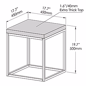 CENSI 40" Modern Grey Oak Coffee Table Set of 2 for Living Room
