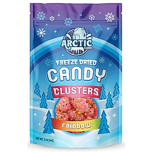 Arctic Farms Freeze Dried Candy Gummy Clusters Candies 2oz Bagged and Boxed (Rainbow)