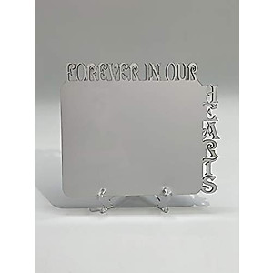 6 Pcs FOREVER IN OUR HEARTS Bearevement Gift Death DiY 3 Unisub Hardboard Sublimation Blanks Photo Frame W/ 3 Acrylic Photo Frame STANDS INCLUDED Hardboard