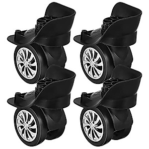 BESPORTBLE 4pcs Luggage Wheels Replacement Plastic Left Right Swivel Luggage Suitcase Caster Wheels 360 Degree Rotation Luggage Wheel for Travel Customs Box