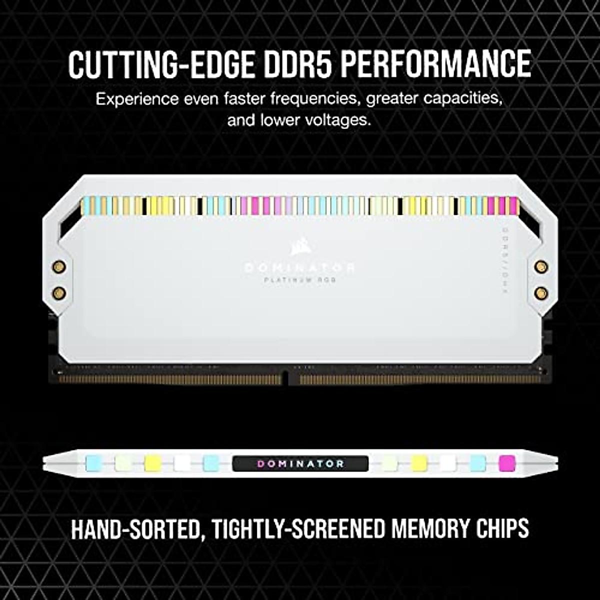 CORSAIR DOMINATOR PLATINUM RGB DDR5 RAM 32GB (2x16GB) 5600MHz C36-36-36-76 1.25V Intel Optimized Computer Memory(iCUE Compatible,Fast Performance, Patented DHX Cooling, Intel® XMP 3.0 Profiles) White