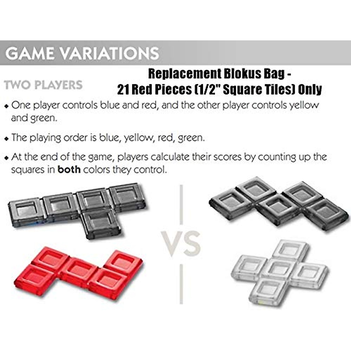 BLOKUS Game Replacement Parts ~ 21 RED PIECES
