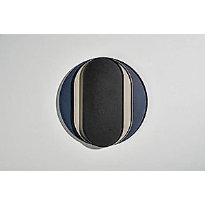 ZONE DENMARK, SINGLES Round Tray, Metal, Modern Design, Black, 1 Count