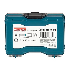 Makita E-15768 6 Piece Impact Black Nutsetter Set
