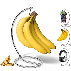 Banana Tree Hanger, Stainless Steel Banana Hanging Bracket Wire Banana Tree Stand,Fruit Bowl For Kitchen Counter, Keep All Your Bananas Fresh