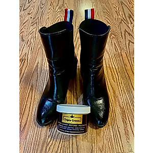 Accessible Preservatives 4 Ounce Leather formula; leather conditioner; leather cleaner; leather restorer for use on auto interiors, shoes, bags. Made in the U.S.A.