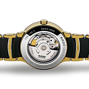 Rado Unisex Centrix Diamond Stainless Steel Swiss Automatic Watch, Black (R30079762)