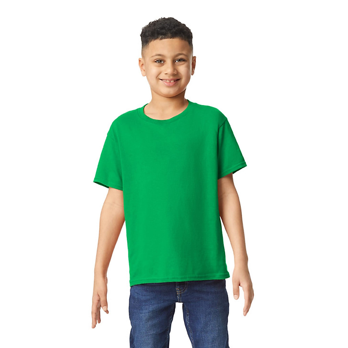 Gildan Youth Heavy Cotton T-Shirt, Style G5000B, 2-Pack, Irish Green, X-Small