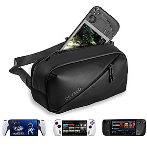 DEVASO Carrying Case for ASUS ROG Ally X, Storage Bag with Multi-Pockets Fit ROG Ally X 2024, Dock Station and Other Accessories, Everyday Carry Bag for Travel