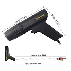 Automotive Timing Light 12V, Inductive Ignition Timing Light Gun for 2&4 Stroke Petrol Engine for Old Classical Car Motorcycle