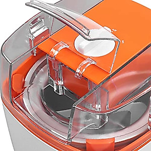 VTOSEN 1500ml Automatic Ice Cream Maker Machine for Home - Frozen Dessert Maker with Transparent Upper Cover - Fruit Sorbet and Fruit Ice Cream Machine(American Standard 110V)