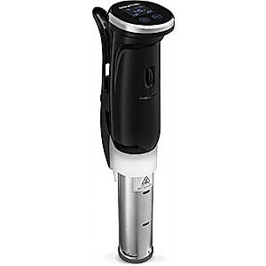 Gourmia GSV150 WiFi Sous Vide Cooker Immersion Pod - 3rd Generation - Powerful & Accurate - App Controlled -1200W - Black - ETL Listed - Free Recipe Book