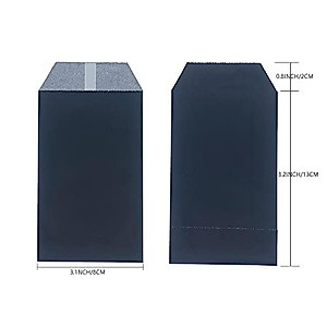 Amsthow Glassine Bags Wax Paper 3.15 x 5.12-inch Treat Little Snack Black Bags for Cookies, Snacks, Chocolate (100Pcs Black)