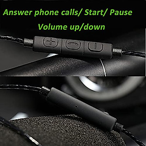 Alitutumao Replacement Audio Cable Aux Cord with Inline Mic Remote Volume Control Compatible with Sol Republic Master Tracks HD V8 V10 V12 MFI X3 Ultra XC Headphones Cable Wire Black