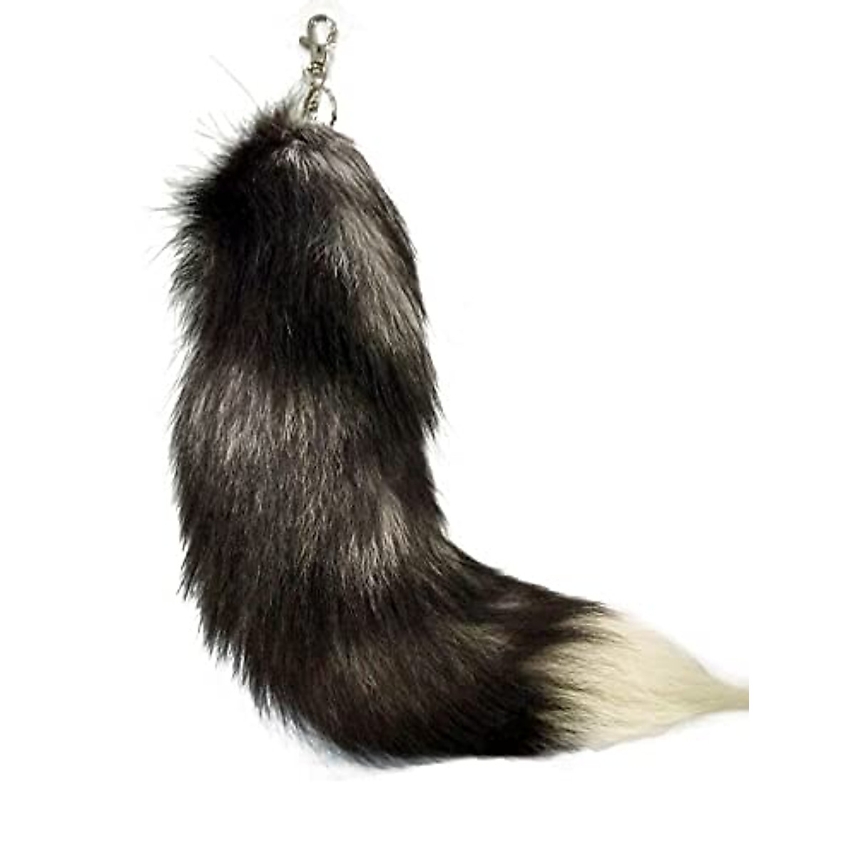 Alpertie Fluffy Real Fox Fur faux Tail Keychain Tassel Bag Cosplay toy Handbag Accessory hook Pendant
