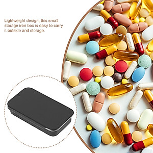 MAGICLULU 12pcs Rectangular Metal Tins Small Iron Boxes with Lids Mini Metal Boxes Containers Storage Case for Candies Jewelry Storage (Black)