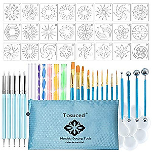 53PCS Mandala Dotting Tools Set for Painting Rocks,Mandella Art and Drafting Art Supplies