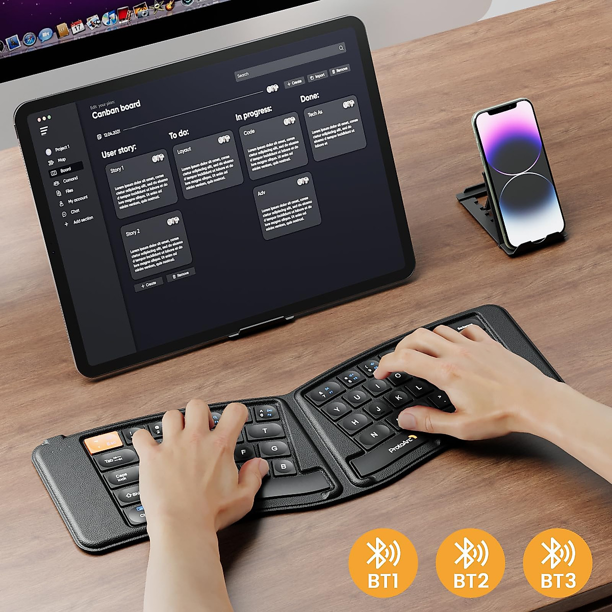 Ergonomic Foldable Keyboard
