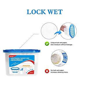 CANAGER Fragrance Free Moisture Absorber Box,Odor Eliminator and Dehumidifier Boxes for Closet,Bedroom,Kitchen,Bathroom-6 Packs,Cups - Traps Moisture for Fresher, Cleaner Air