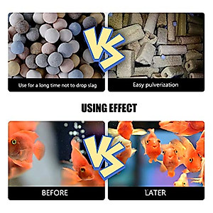 SOYEAHZ Aquarium Filter Media Ceramic Bio Balls Bio Filter Media Bio Ceramic Rings for Marine and Freshwater Fish Tank 99% Dust Free