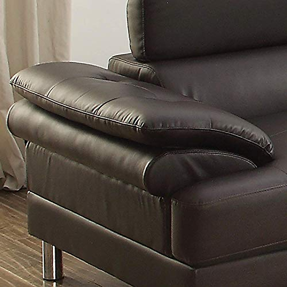 Poundex F6984 Bobkona Isidro Faux Leather sectional